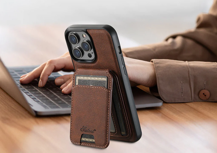 Funda De Cuero Para IPhone con Tarjetero Magsafe – Fundas y billeteras ...