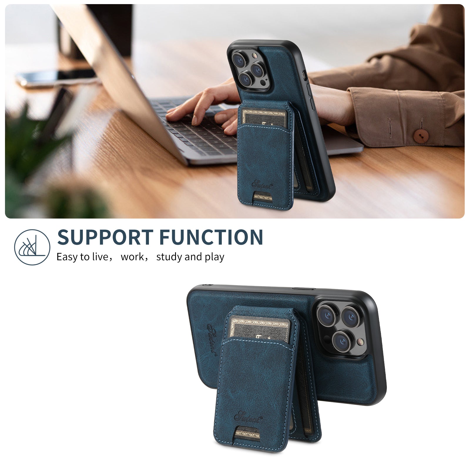 Funda De Cuero Para IPhone con Tarjetero Magsafe – Fundas y billeteras ...